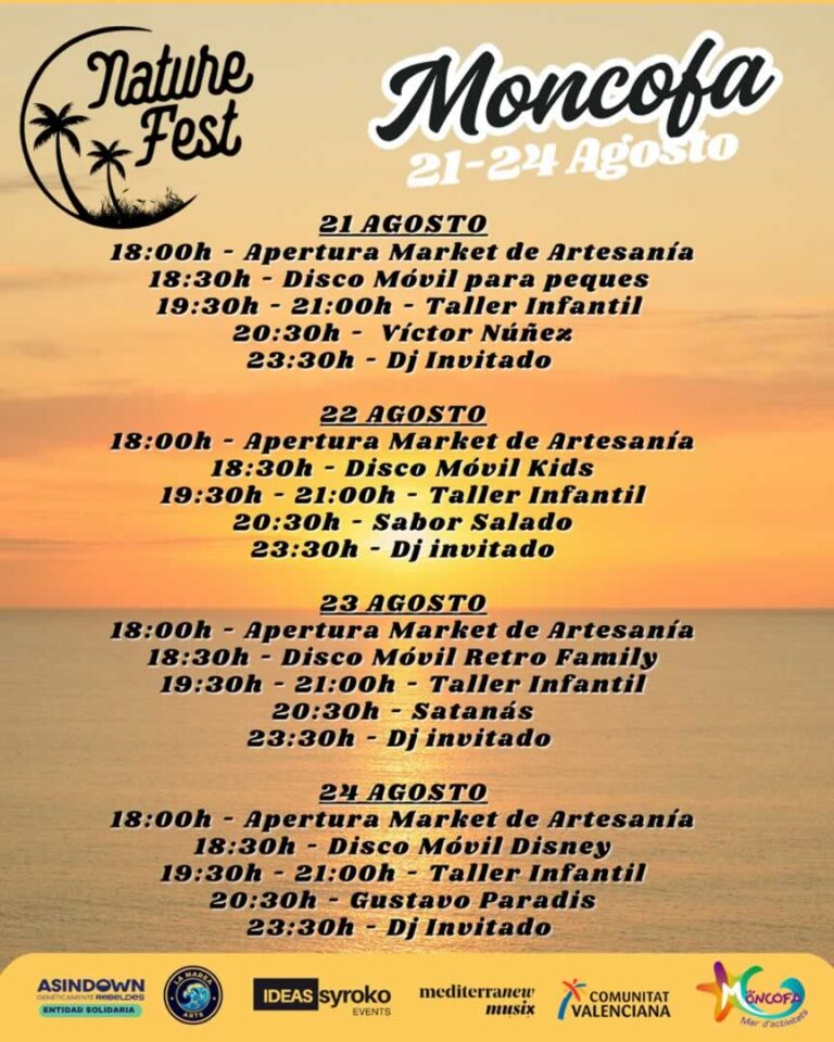 Naturefest Moncofa 2025 | Festival de artesanía ** Programación